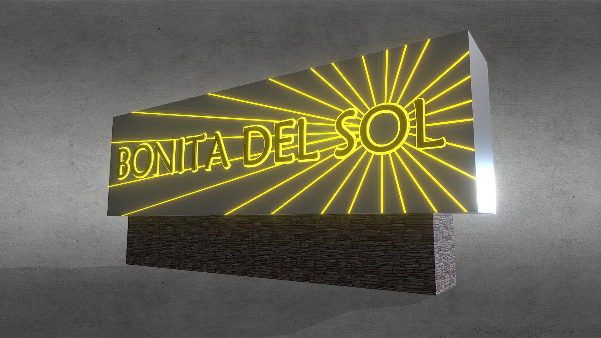 Bonita Del Sol Monument Sign - 3D model by kirkfowler (@grafeety ...