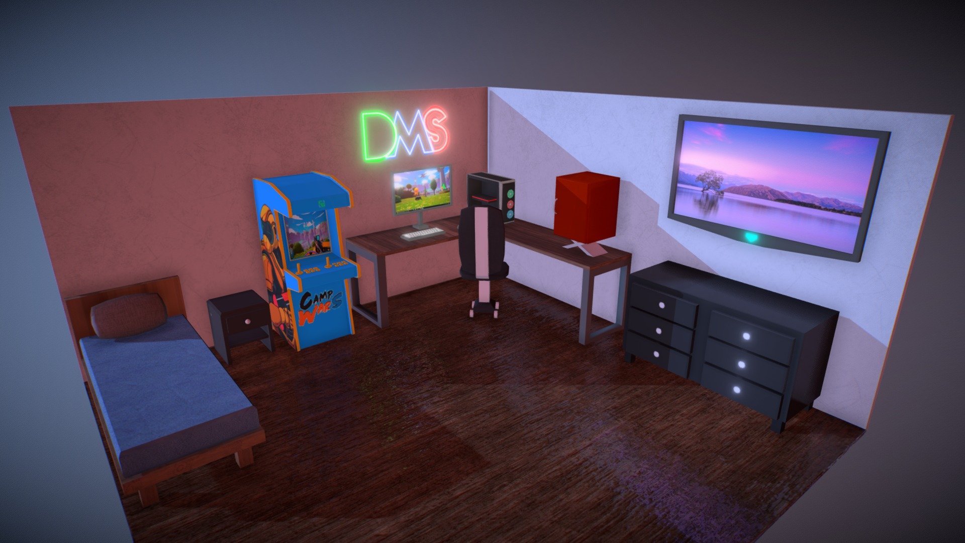 sala completa - 3D model by Pedrocaxa [719a039] - Sketchfab