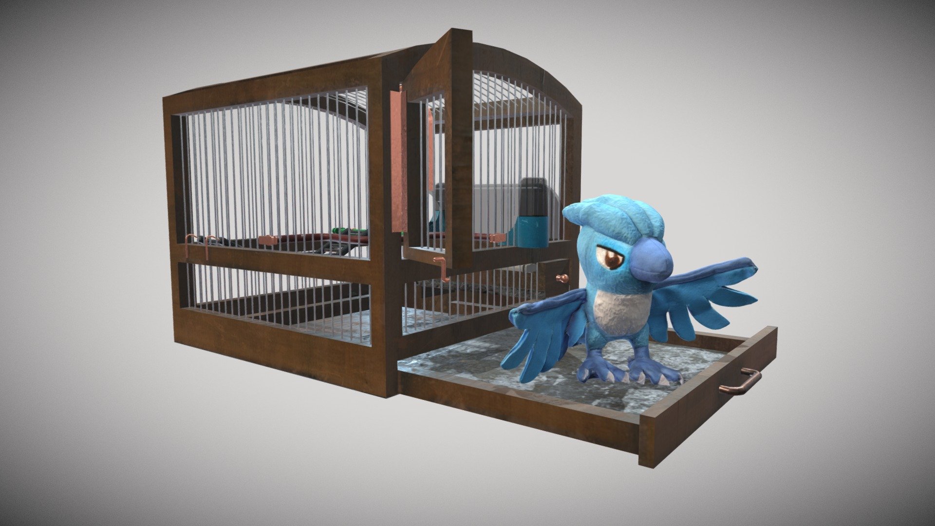 Bird Open Cage - 3D model by Francesco Coldesina (@topfrank2013 ...
