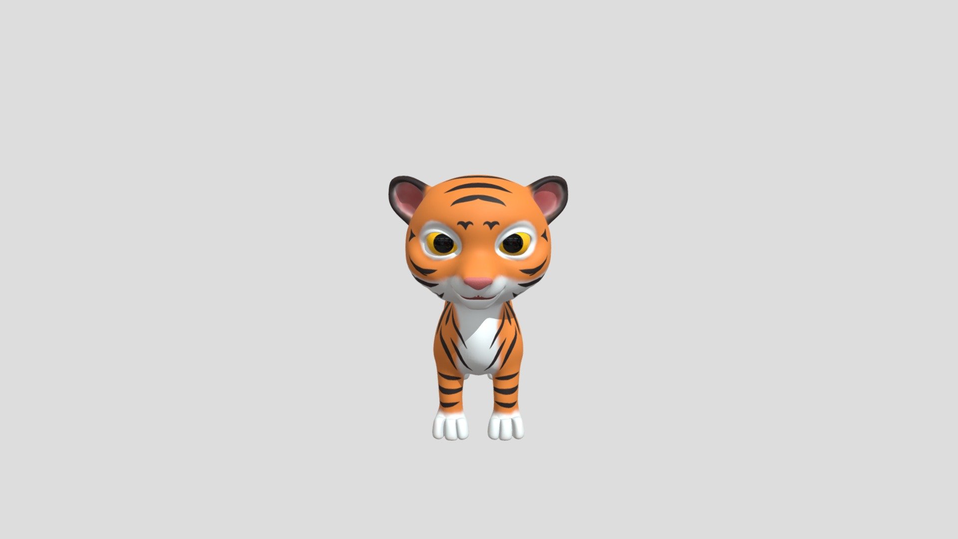 cartoon tiger - 3D model by Accurate (@pleasurep580) [719c28e] - Sketchfab