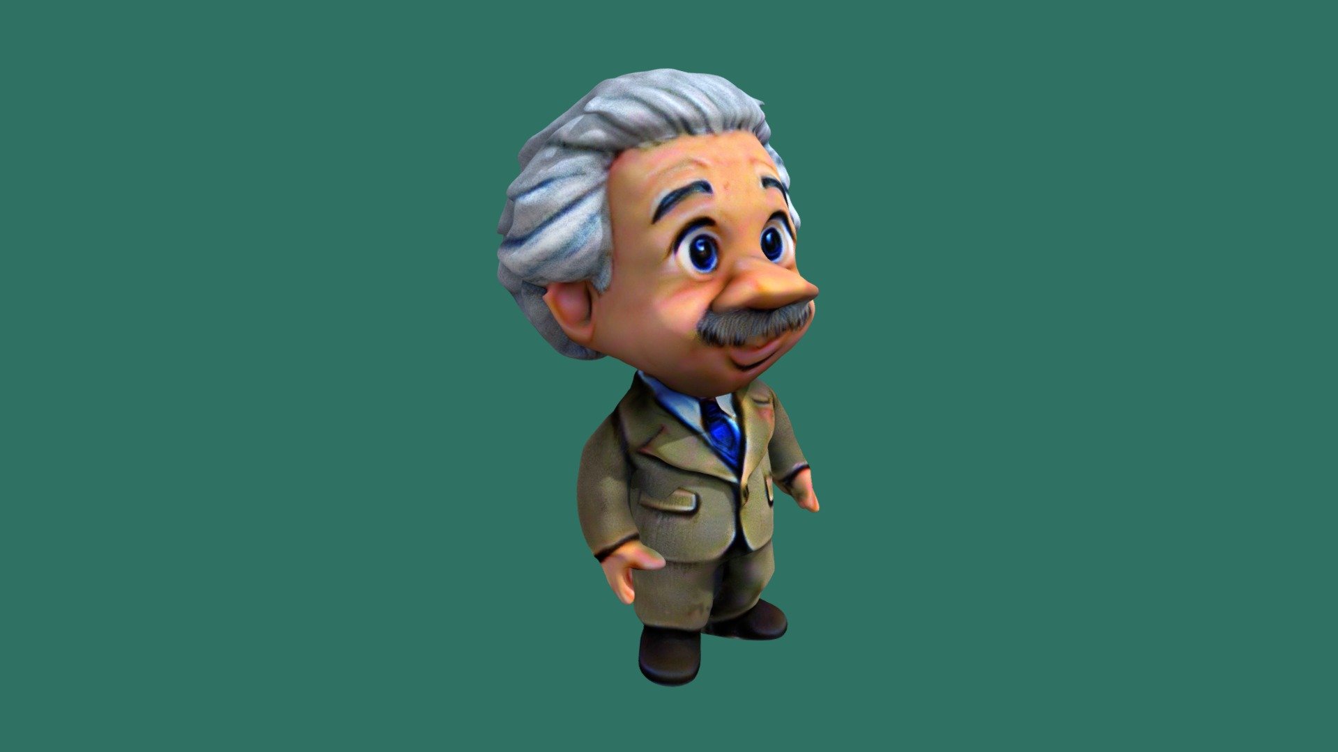 toon albert einstein (animated) - Download Free 3D model by vicente betoret ferrero (@deathcow ...