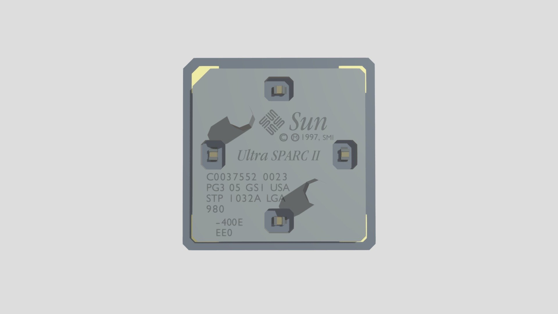 SUN MICROSYSTEMS UltraSPARC 2 LGA980 - Download Free 3D model by Хлюпич ...
