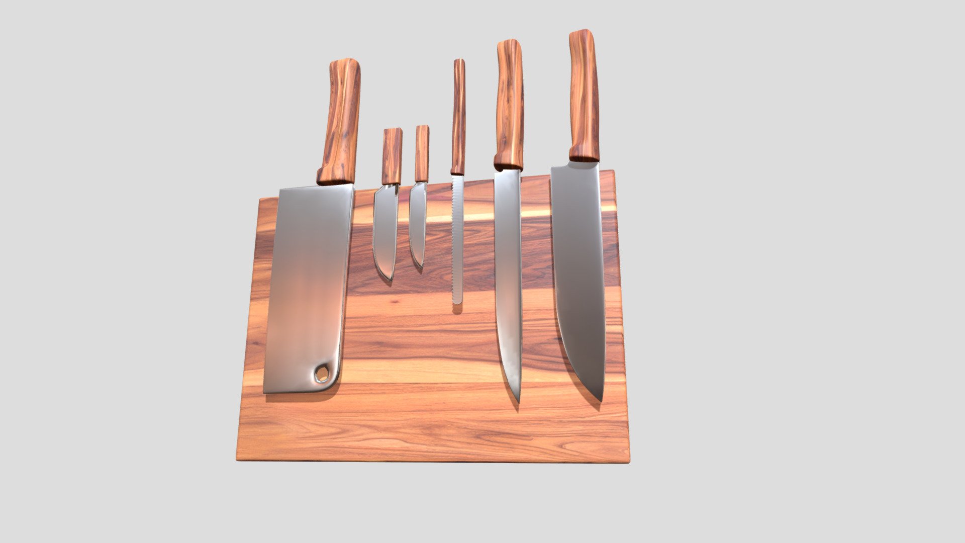 Kitchen Knife Set V01 - Premium Knife Collection - Buy Royalty Free 3D ...