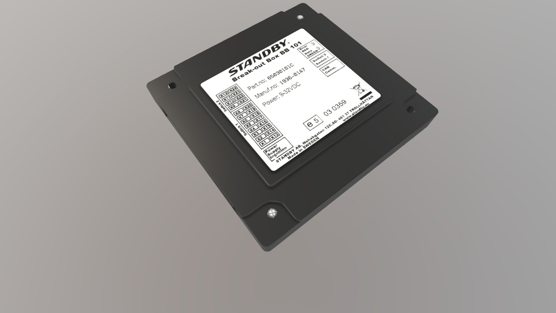Standby Breaker Box 101 - Download Free 3D model by LDD - Lund ...