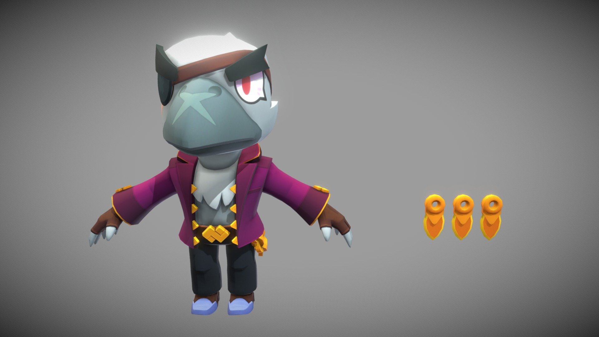 White Crow t-pose Brawl Stars - Download Free 3D model by shertiku ...