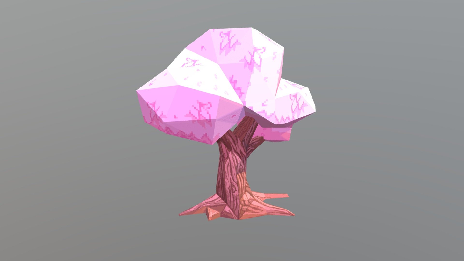 Low Poly Pixel Tree - 3D model by trixelbit [71a6e4c] - Sketchfab