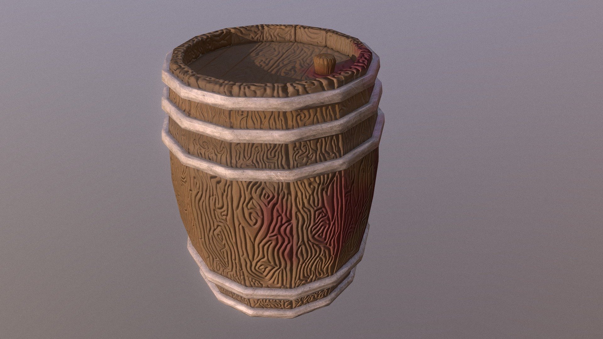 Hand carved, simple barrel - 3D model by SunBug (@GiantMidget) [71a73c5 ...