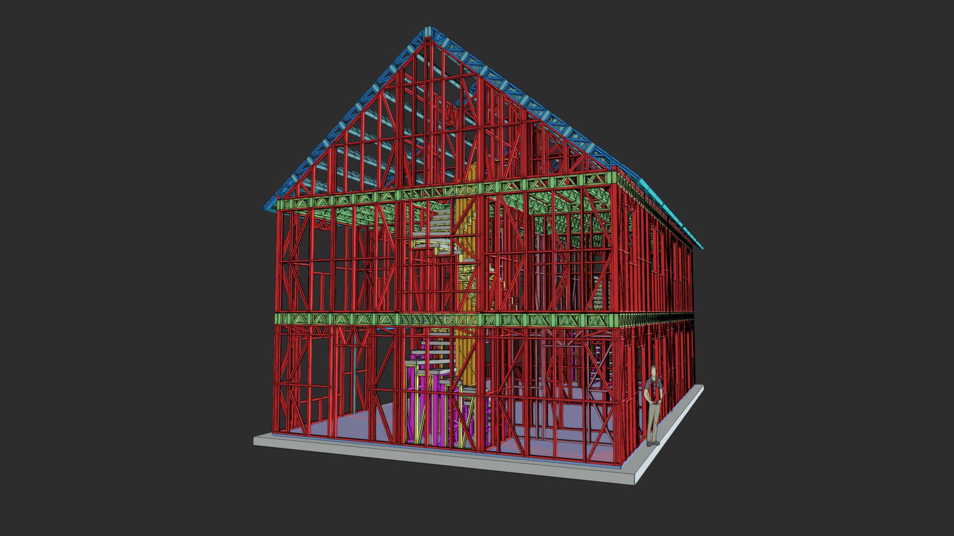 Orp-Jauche - Twin House - Light Steel Frame - 3D model by EM & PO -XYZ ...