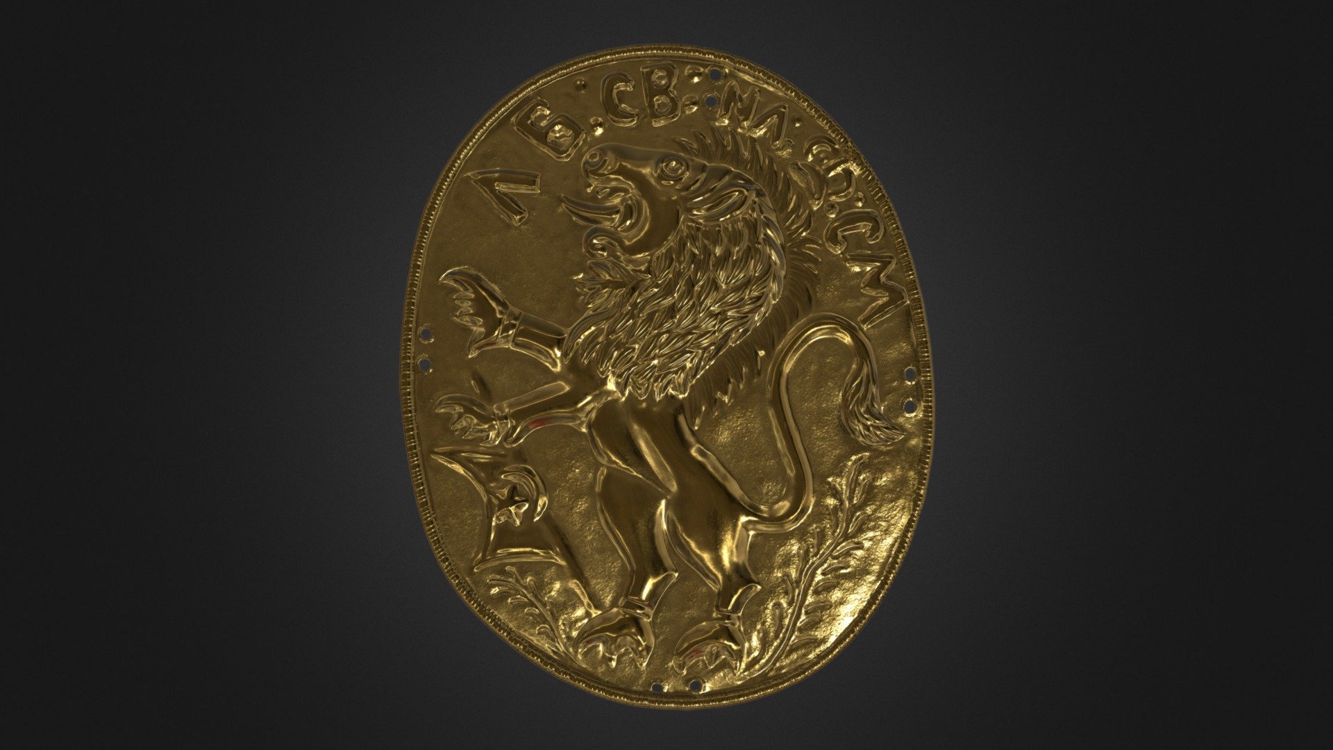 Golden Lion Coin - 3D model by Tornado_Studios [71ae996] - Sketchfab
