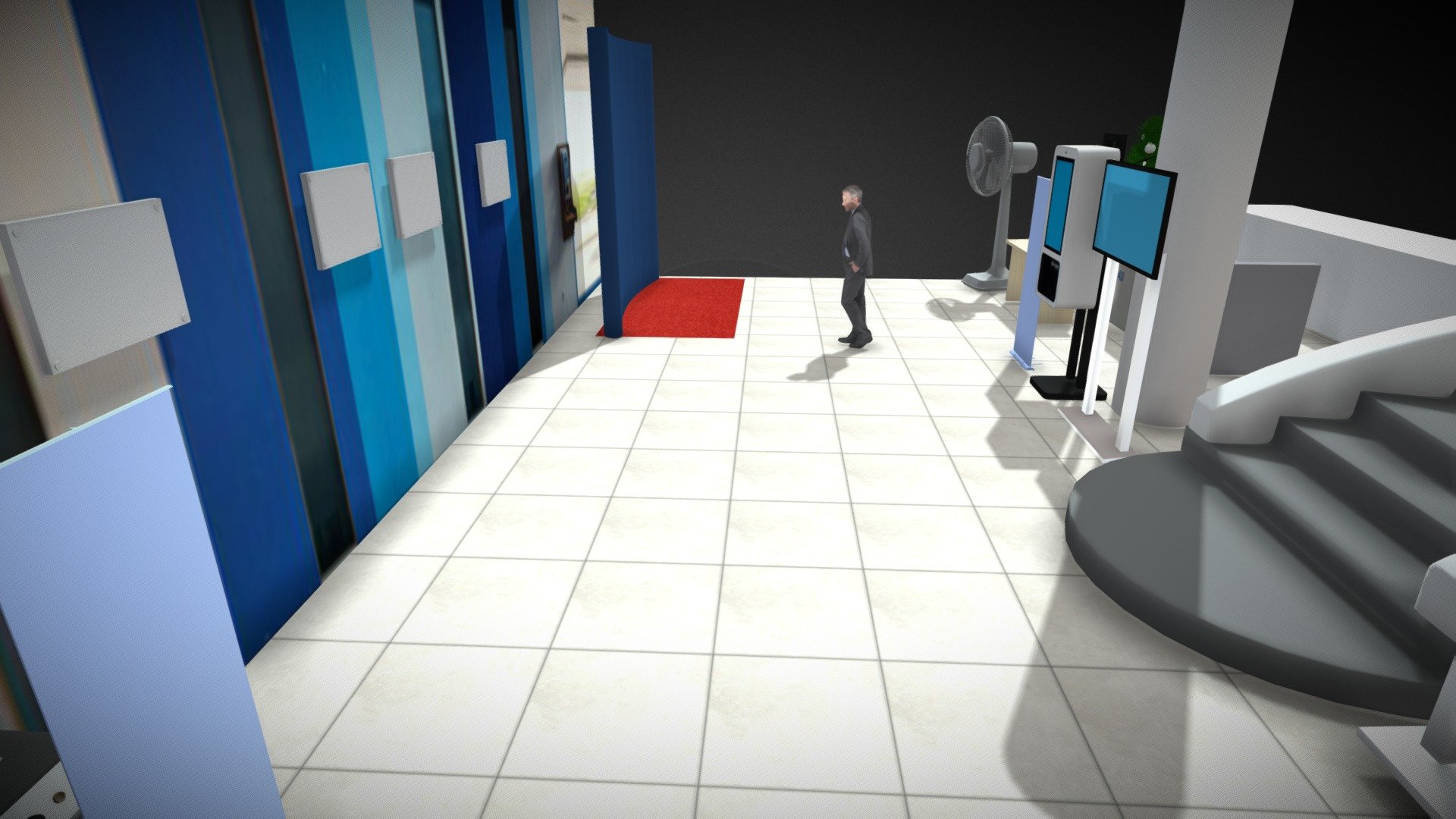 Lobby Layout 3D Sketchfab - 3D model by kangsunsun [71afaa5] - Sketchfab