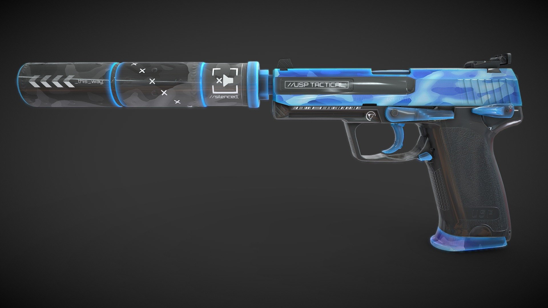 USP-S // Color Scheme v2 - 3D model by ap0skyre [71afd8f] - Sketchfab