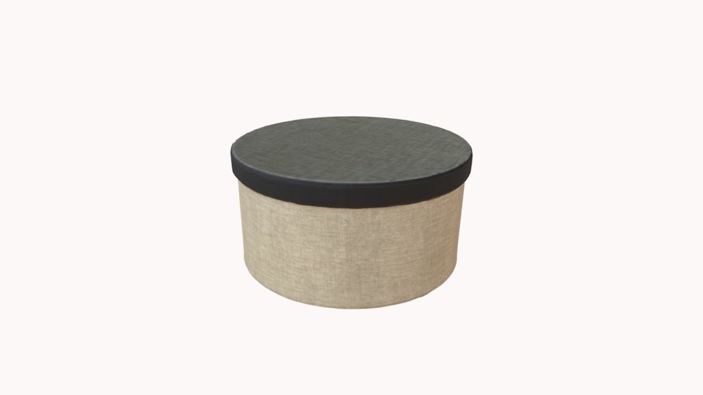 DECORATIVE BOX- TAN OVAL 3OF3 TEXT - 3D model by Everest Media Inc ...