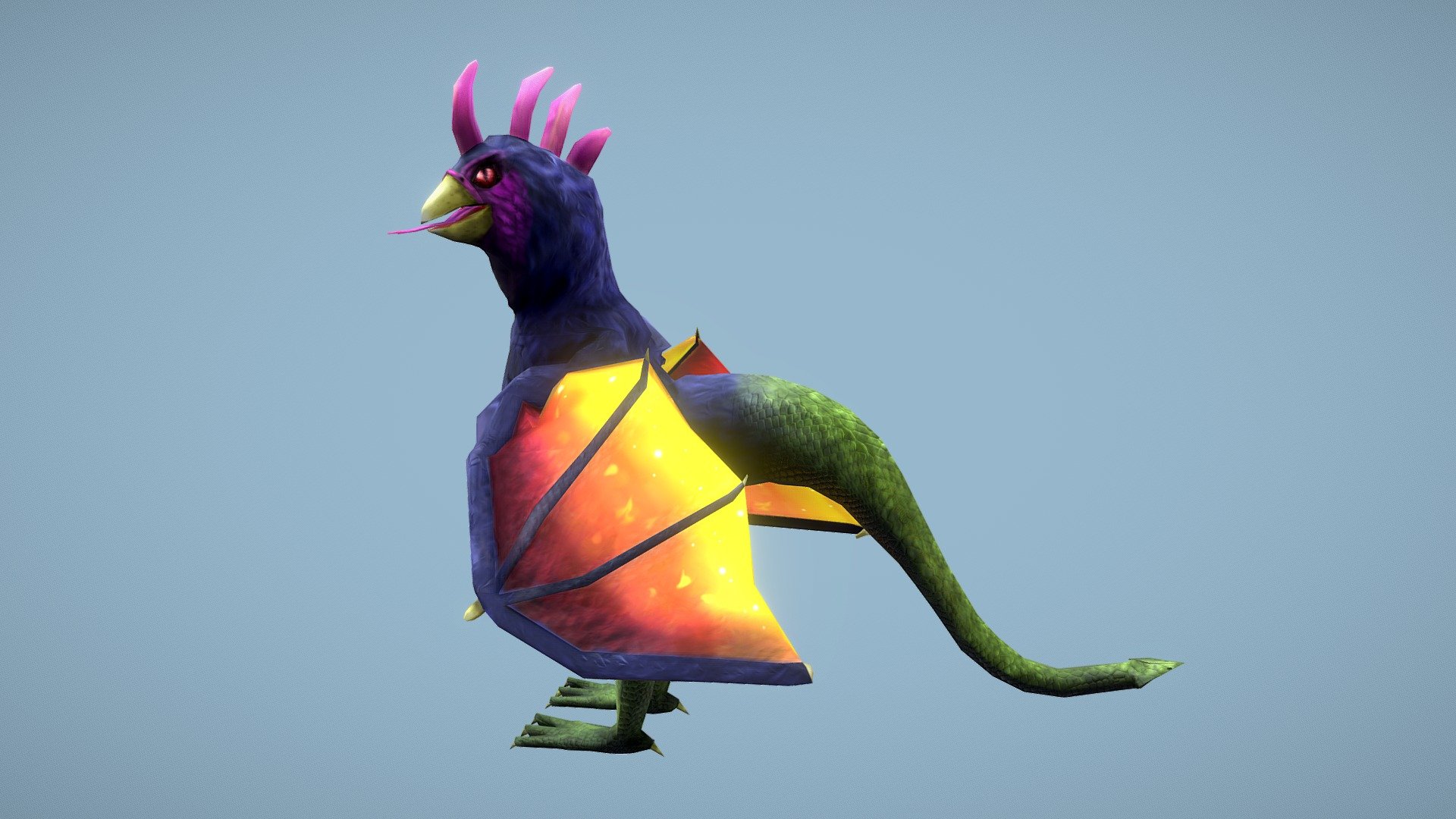 Free Cockatrice Monster (Animated) - Download Free 3D model by ...