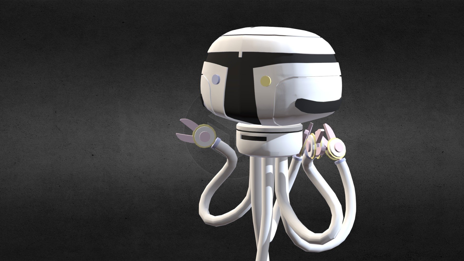 Robot with tentacles - 3D model by kioli.oli [71b76f1] - Sketchfab