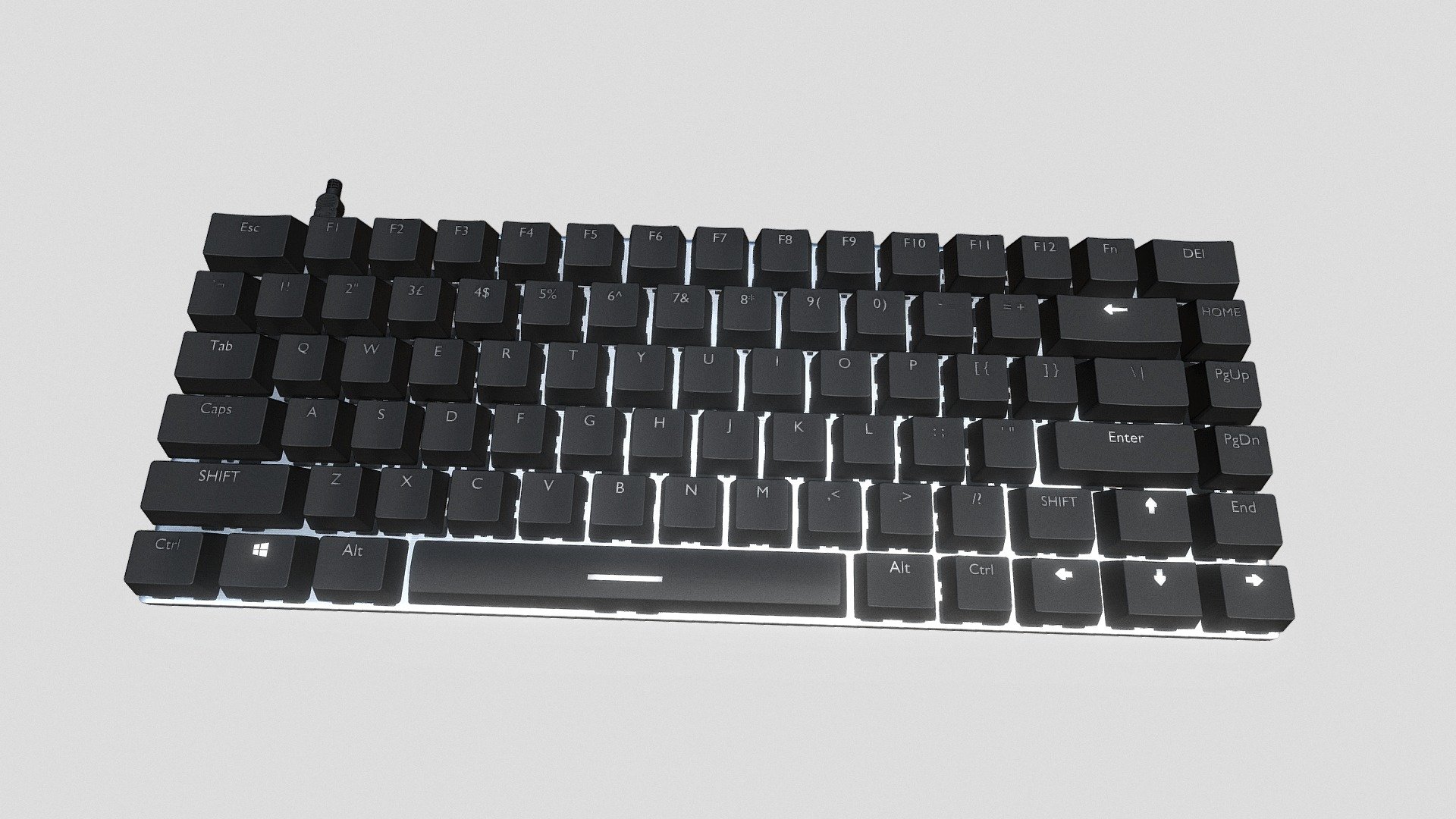 Realistic Keyboard with RGB Lighting - Download Free 3D model by ...