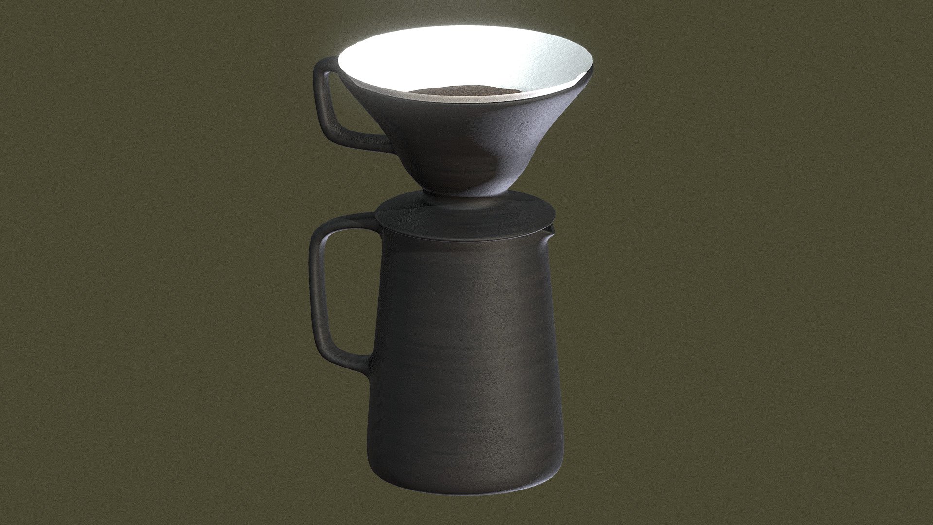 Ceramic Pour Over Coffee Set - Download Free 3D model by hectopod ...