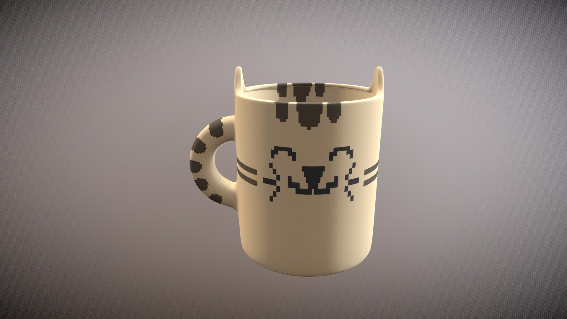 Cat Mug - 3D model by kasem.kas99 [71b8a13] - Sketchfab