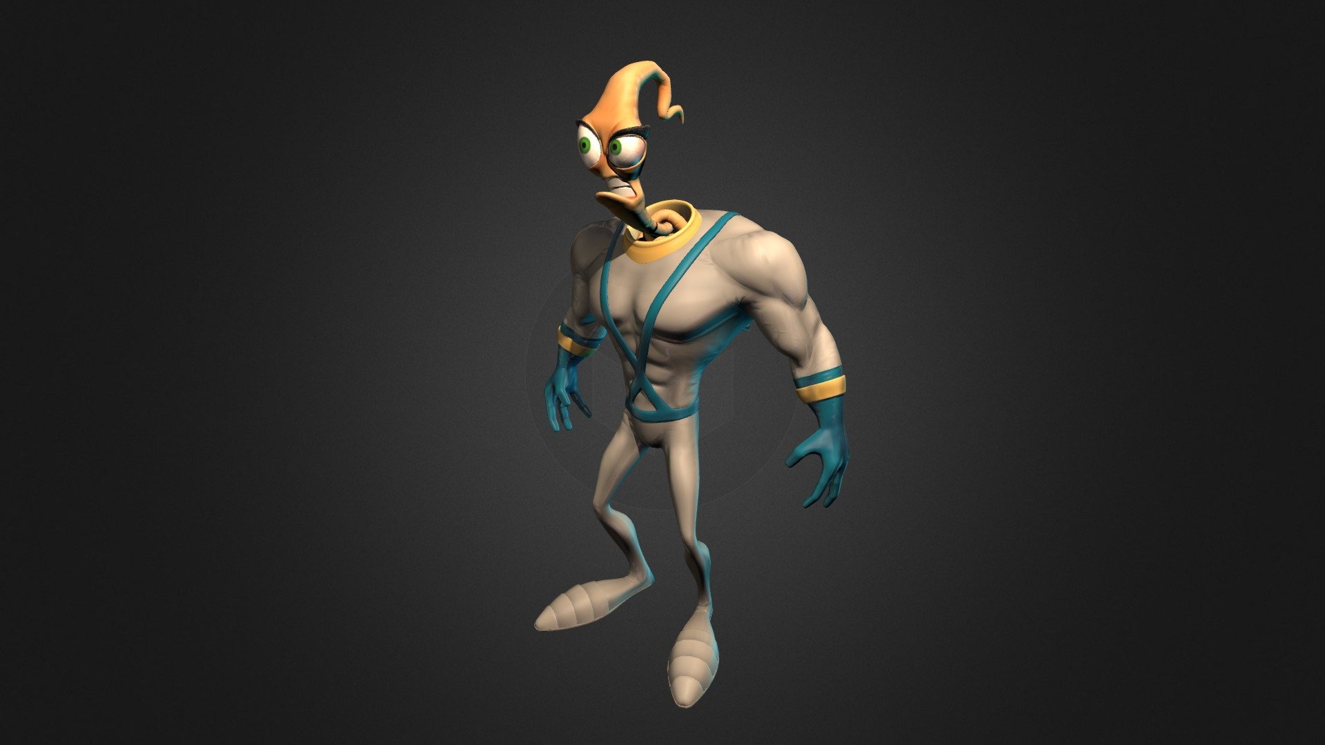 Earthworm Jim - 3D model by Ugis Brekis (@Doofy) [71bb9df] - Sketchfab