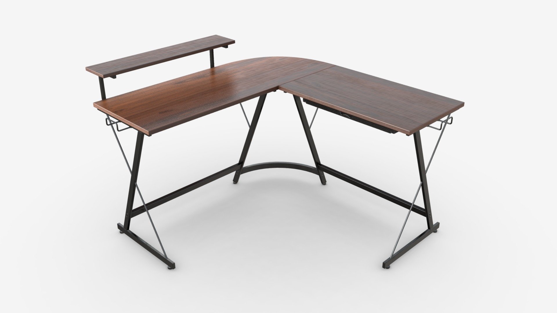 Desk with Monitor Stand Drawer - Buy Royalty Free 3D model by HQ3DMOD ...