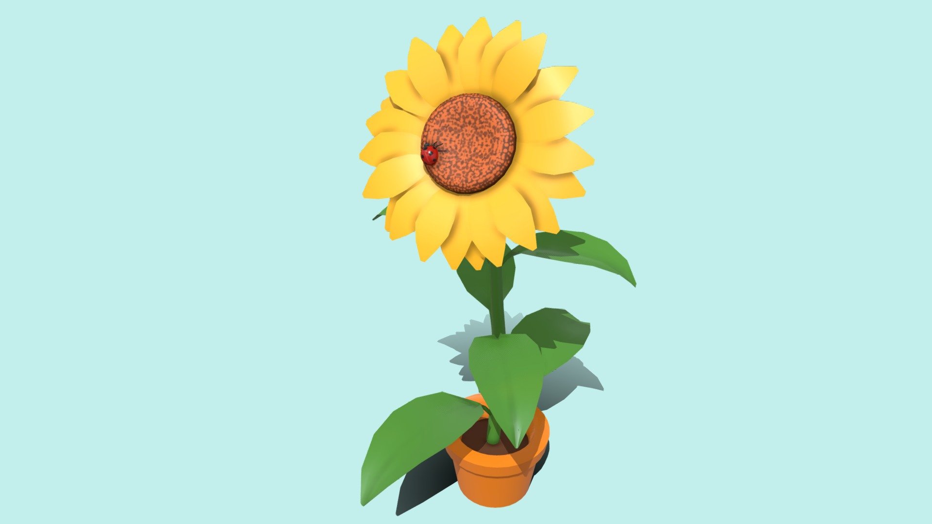 Toon-Style Sunflower - 3D model by OfficialBytes [71c0e26] - Sketchfab