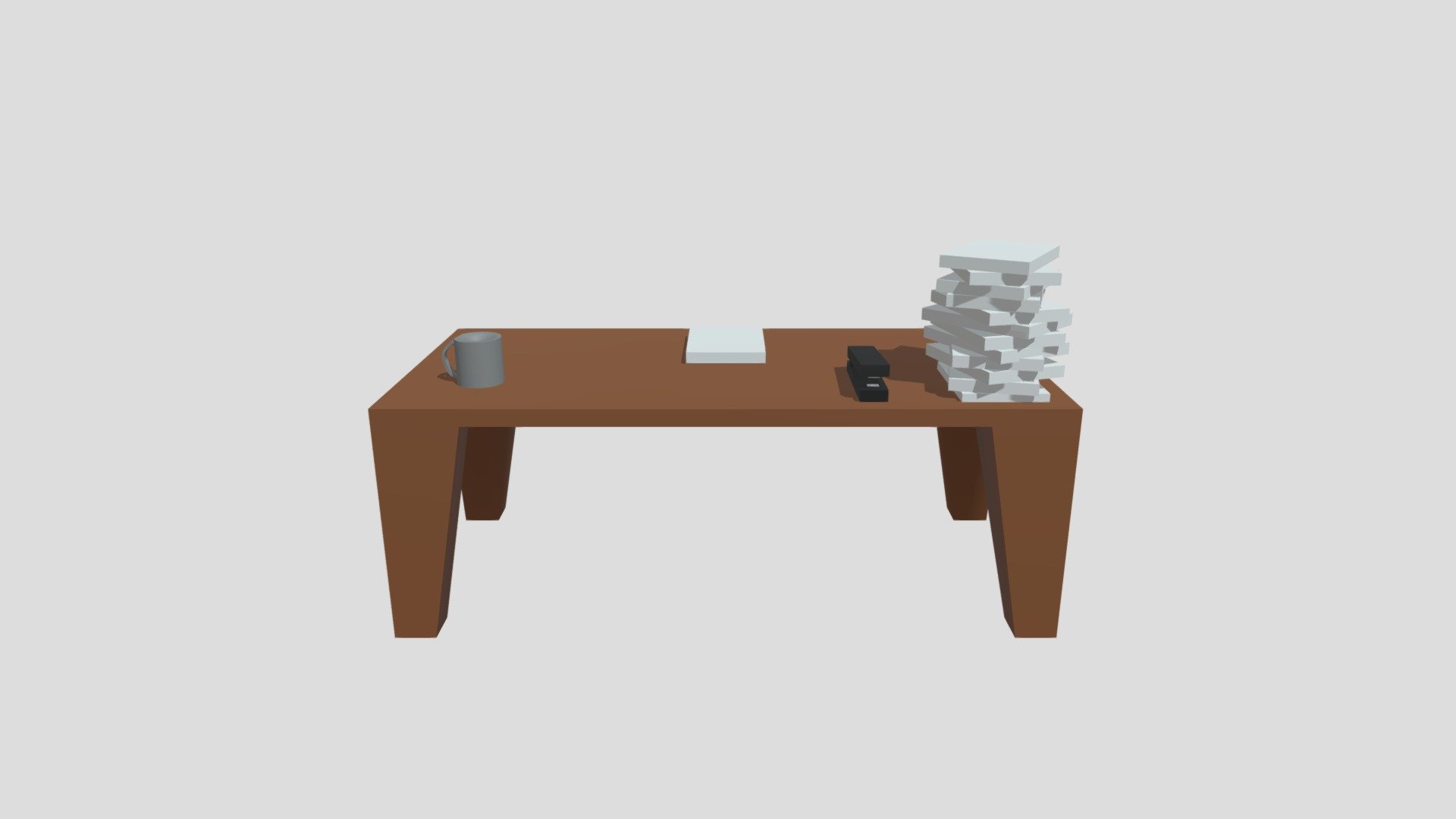 Low Poly Office Desk Setup - 3D model by Chad Van Patten ...