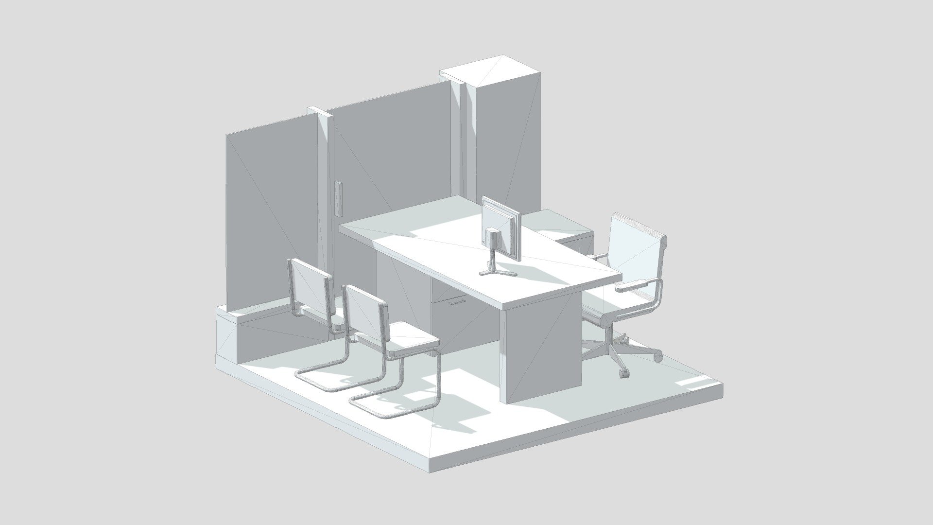 Desk - 3D Model - 3D model by alvarogallego [71c8fc4] - Sketchfab