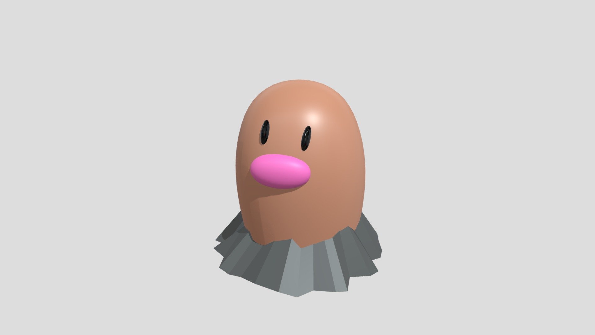 diglett - 3D model by Justyna.sliwinska [71cafba] - Sketchfab