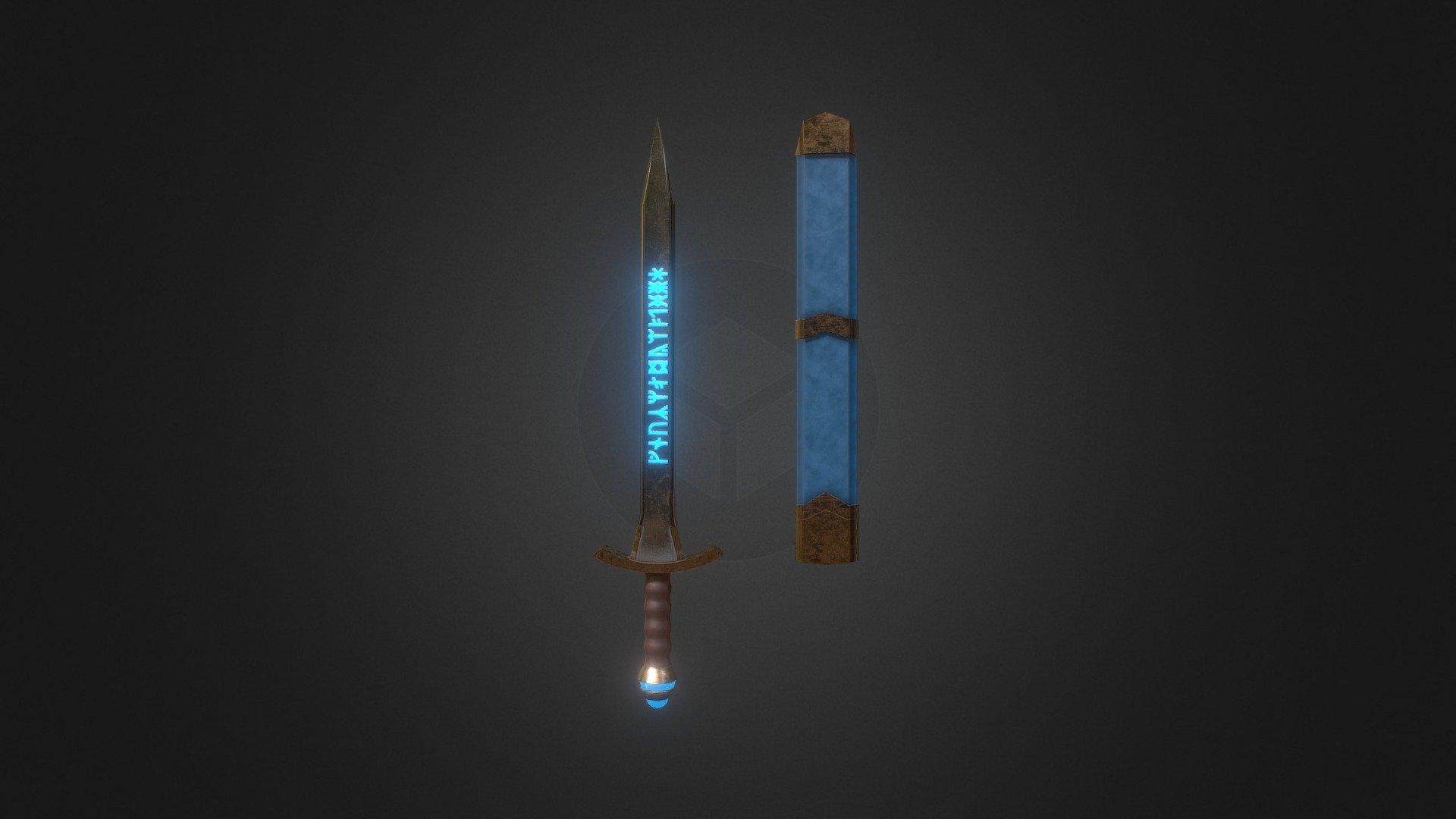 Game Asset - Fantasy Runic Sword - 3D model by Handrews3D [71cb3b1 ...