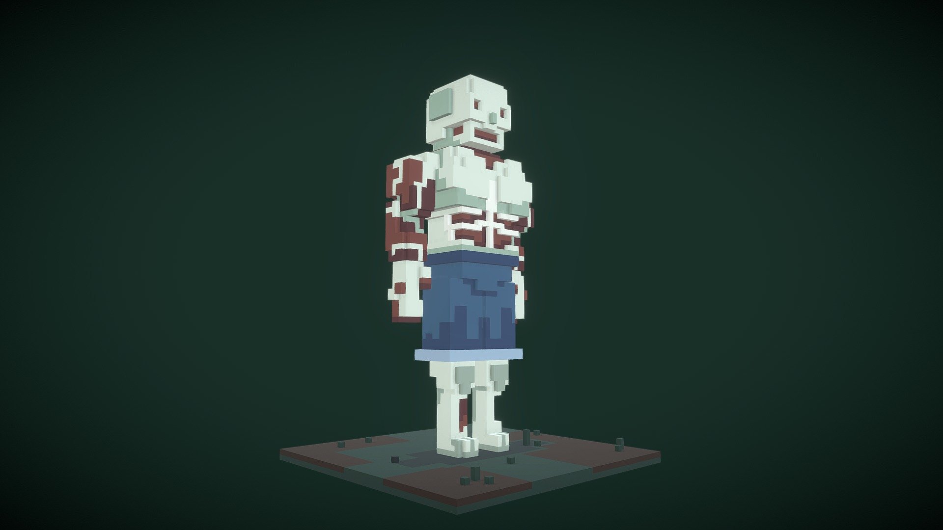 Voxel Zombie - 3D model by GBPierce [71cd84a] - Sketchfab
