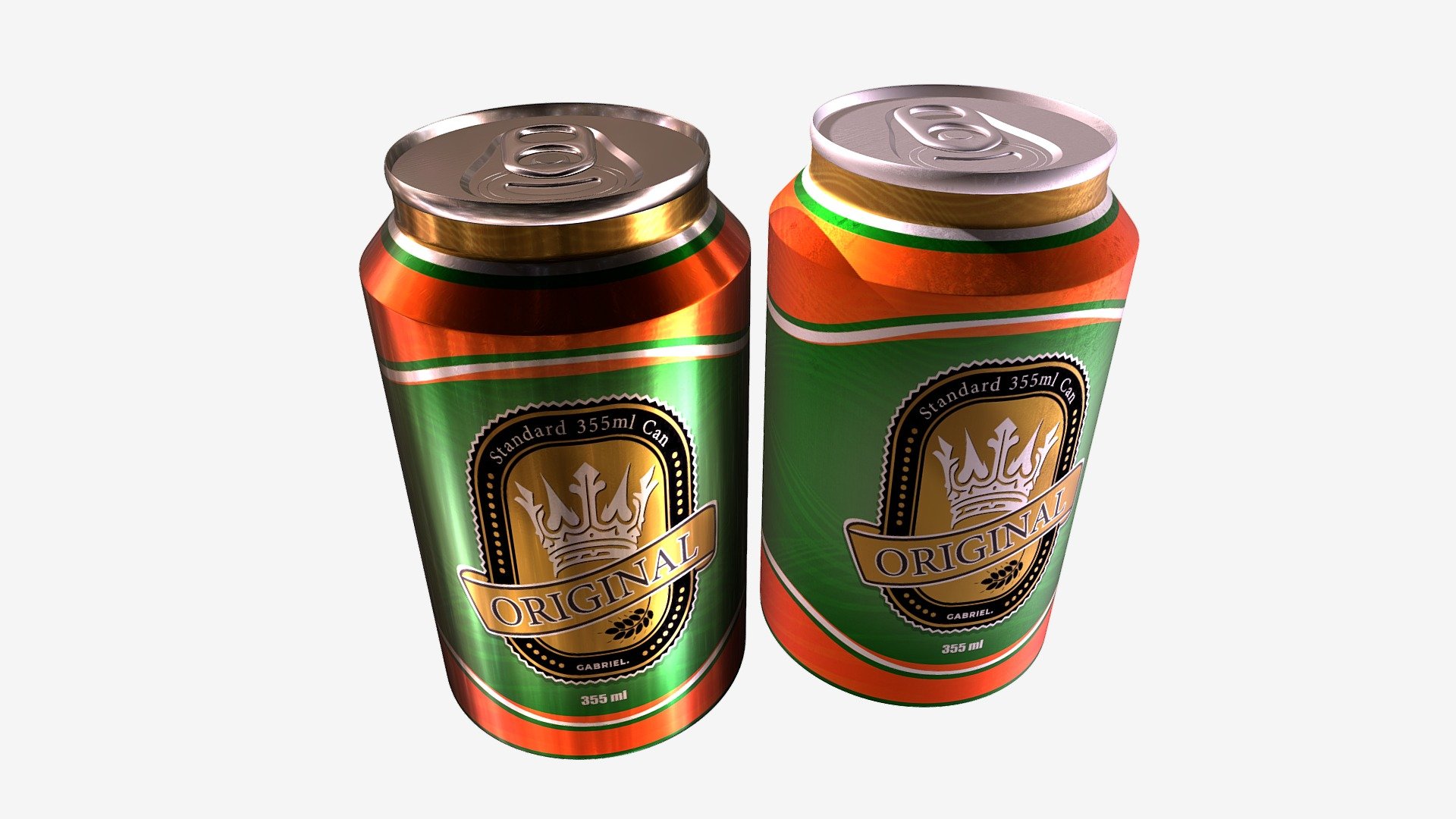355 ml Standard Beverage Cans - Matte and Glossy - Buy Royalty Free 3D ...