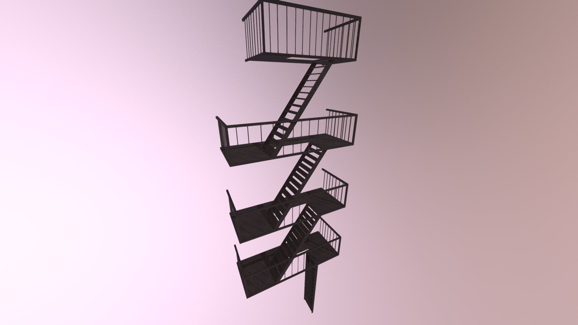 Fire Escape - 3D model by zogorman [71cf52f] - Sketchfab
