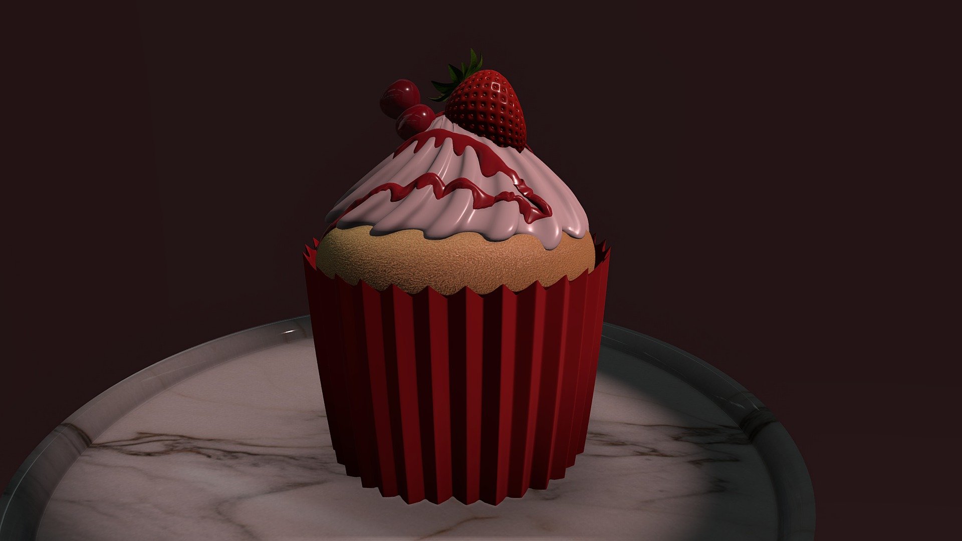 Realistic 3D Cupcake Model HighQuality Textures - Download Free 3D ...