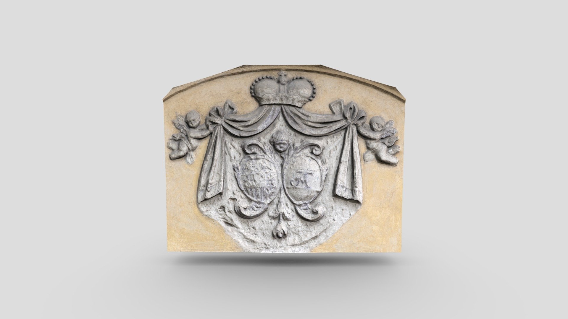 Dvojitý erb rodů Lobkowiczů a Althannů, Bilina - 3D model by Héctor ...