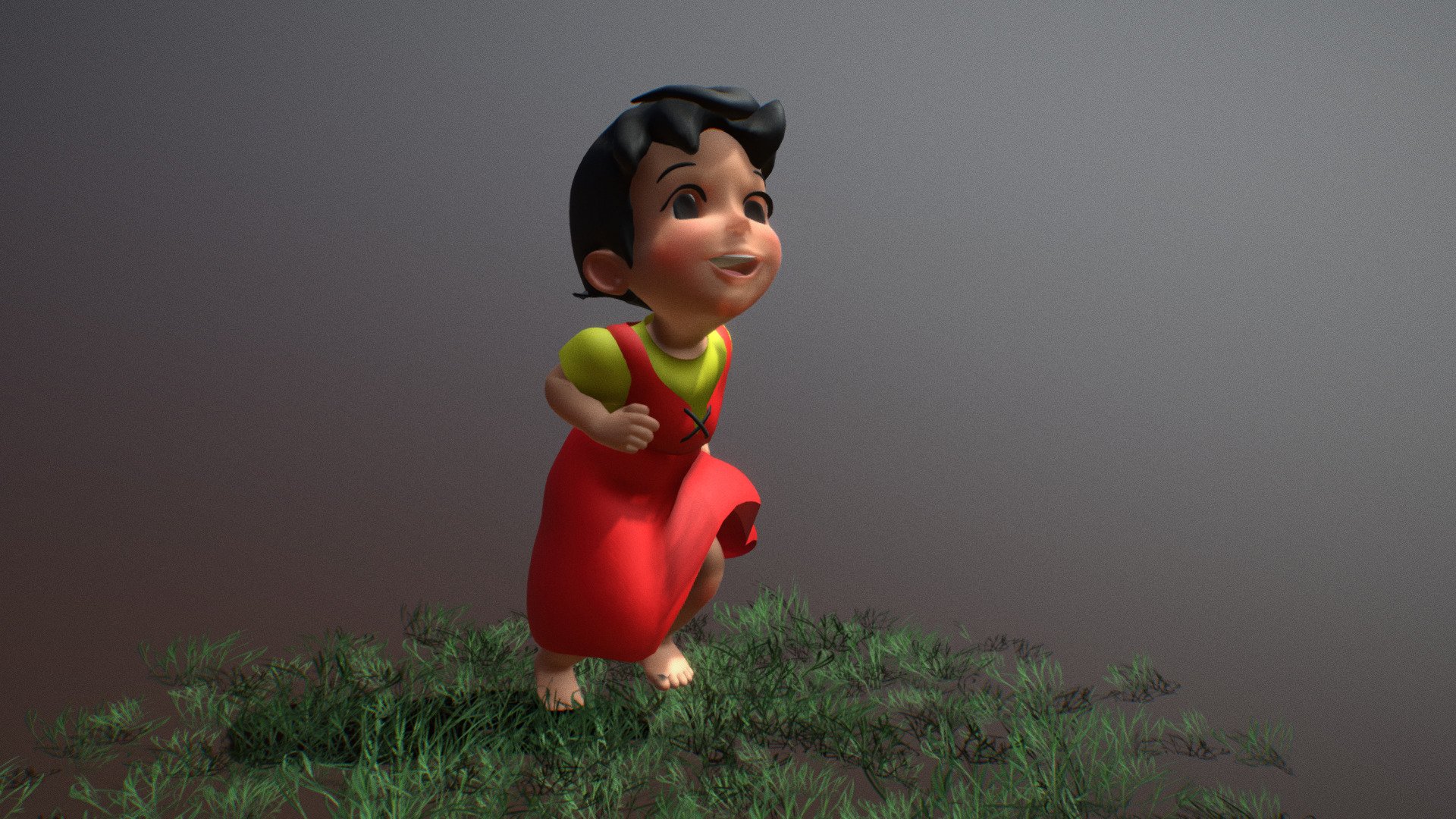 Heidi Girl of the Alps renderable VR/AR - Buy Royalty Free 3D model by ...
