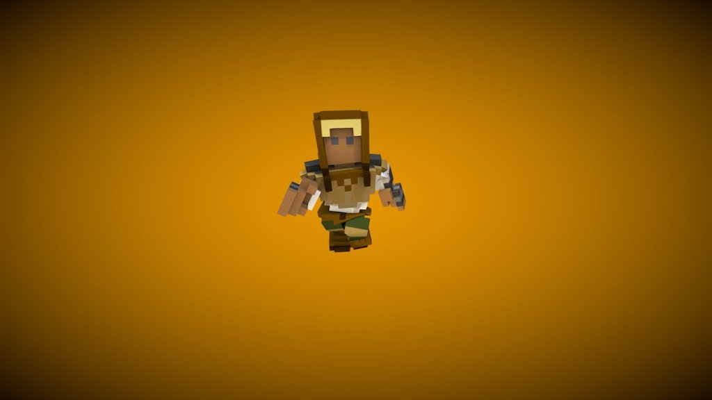 Voxel_Ranger_Run - 3D model by casesensative [71e28b4] - Sketchfab
