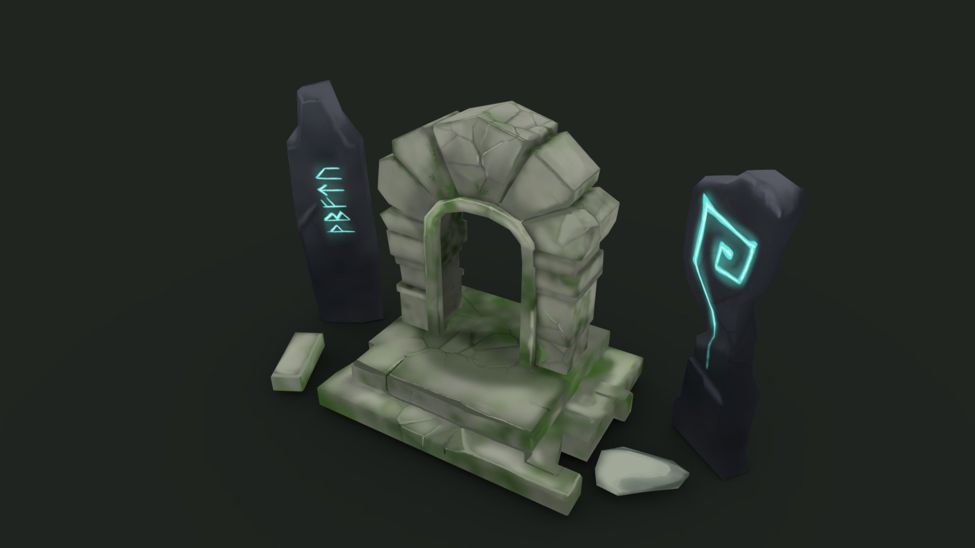 Stylized Stone Arch - 3D model by LadyAbigail [71e5118] - Sketchfab