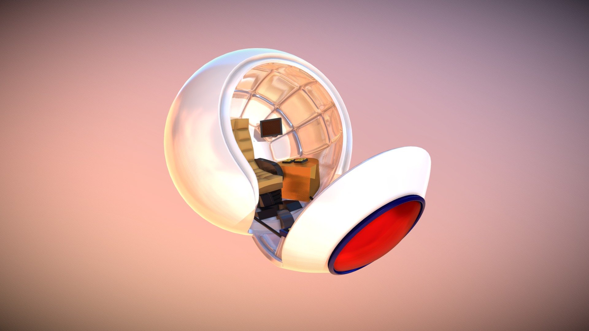 Saiyan Pod - 3D model by Isabel Arauz (@isabel_arauz) [71e8af3] - Sketchfab