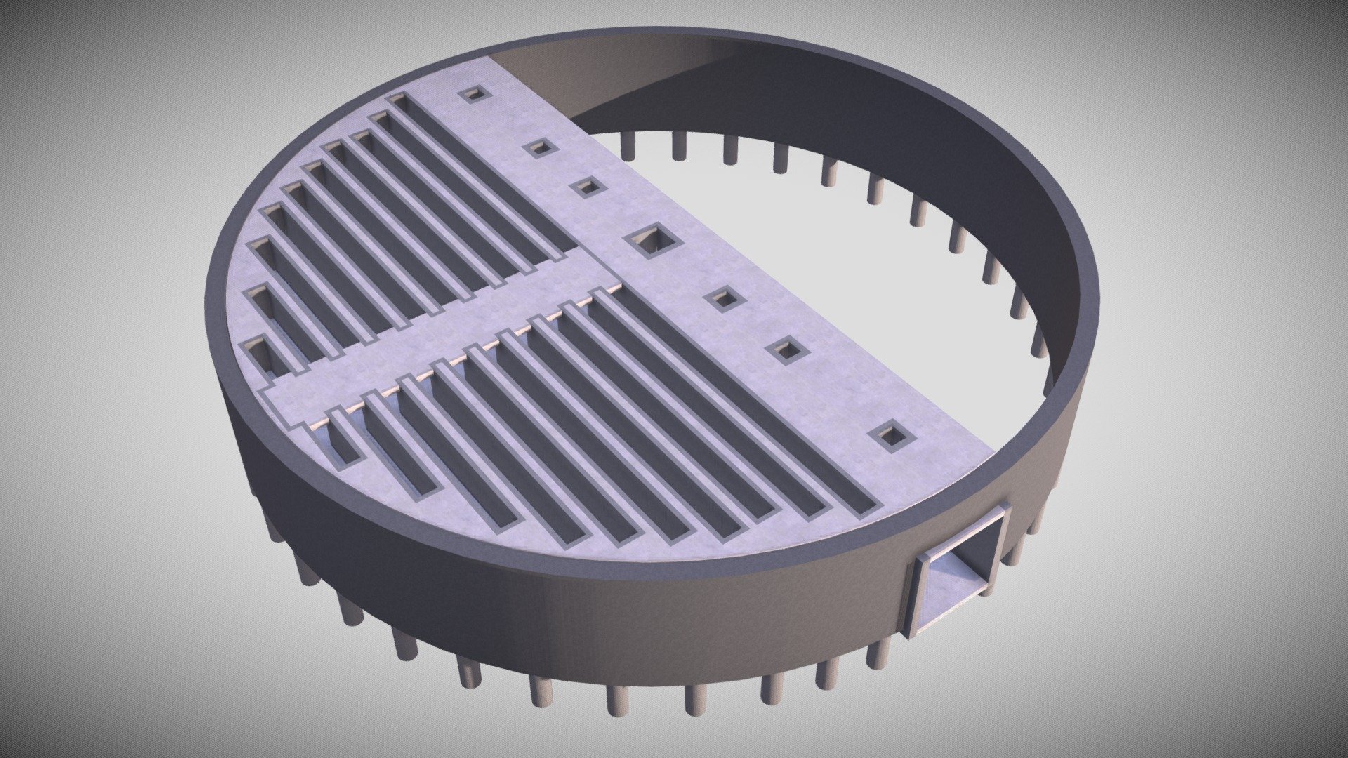 Base de silo plano - Nível 0 - 3D model by João Marcello Morais ...
