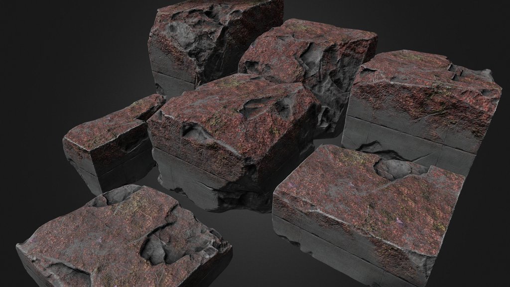 Rock Blocks - A 3D model collection by BobaVette - Sketchfab