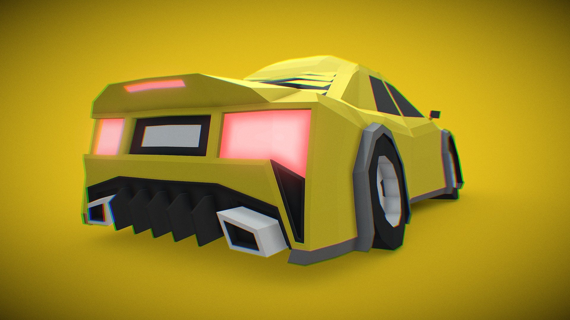 Low-Poly Toon Muscle Car - Download Free 3D model by Jumping Jax ...