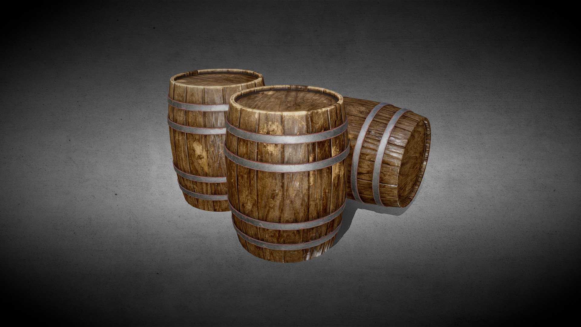 Simple props "Wooden barrel" - Download Free 3D model by BlackMike ...