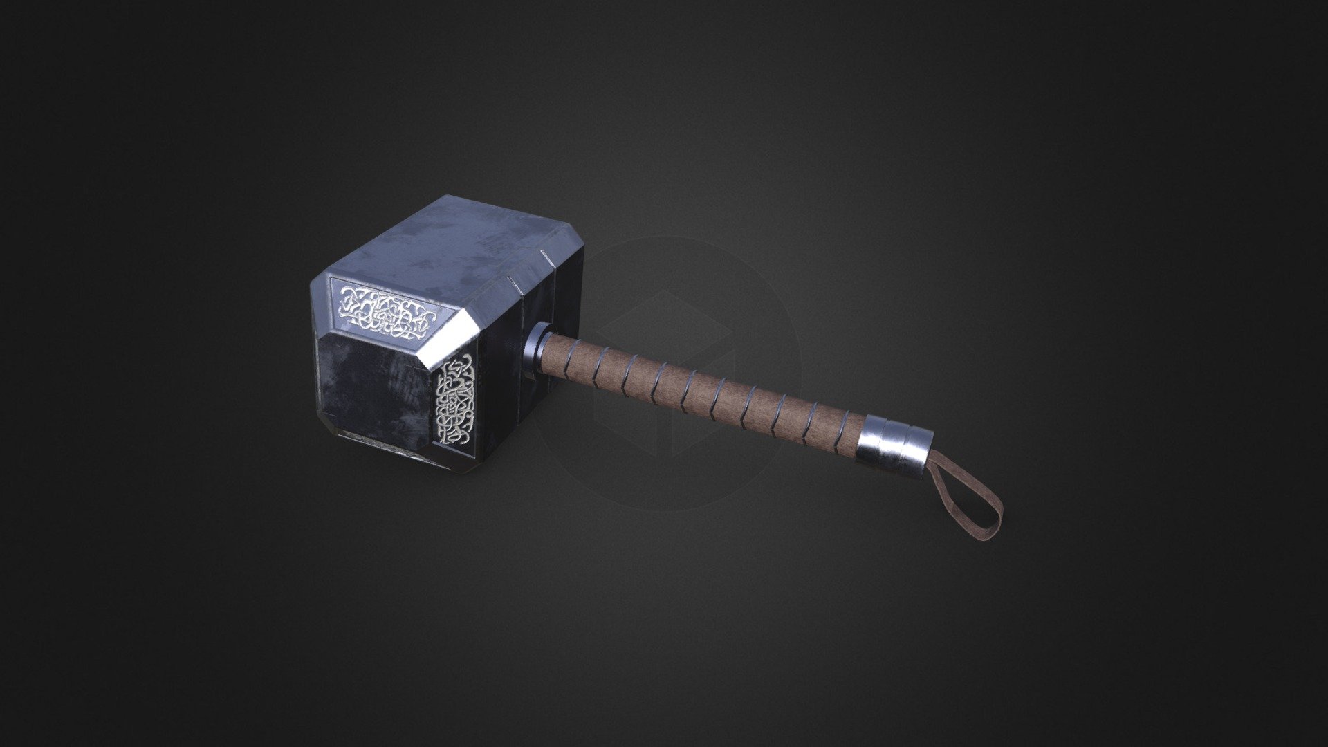 Thor Hammer (Mjolnir) 3D model + Texture - 3D model by Abbas Chalni ...