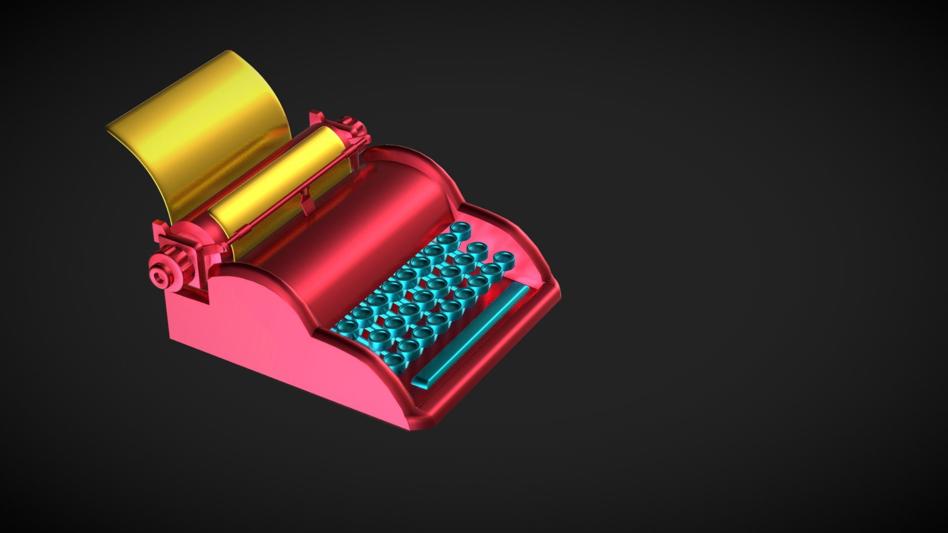 Typewriter - Download Free 3D model by MANGAllER [71faaec] - Sketchfab