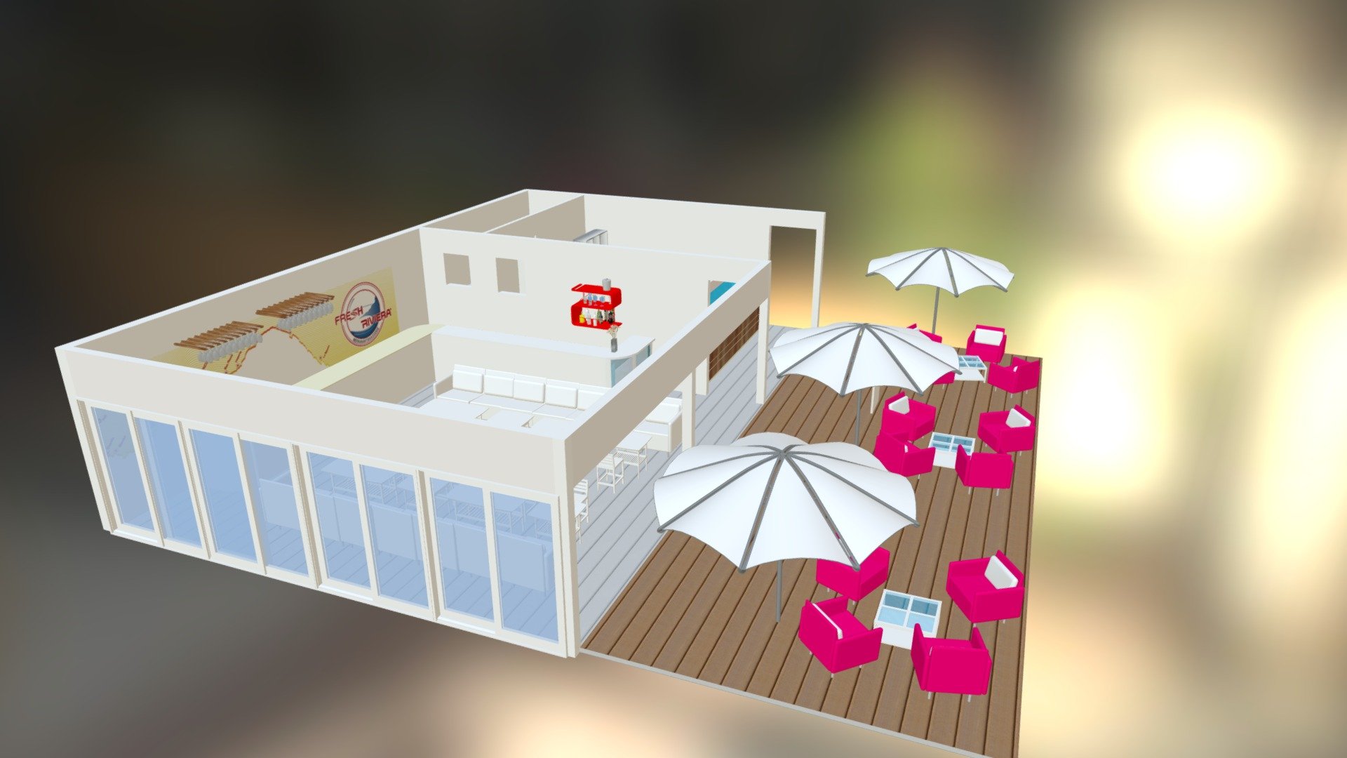 Restaurant - Download Free 3D model by ruitongyu [71ff9a3] - Sketchfab