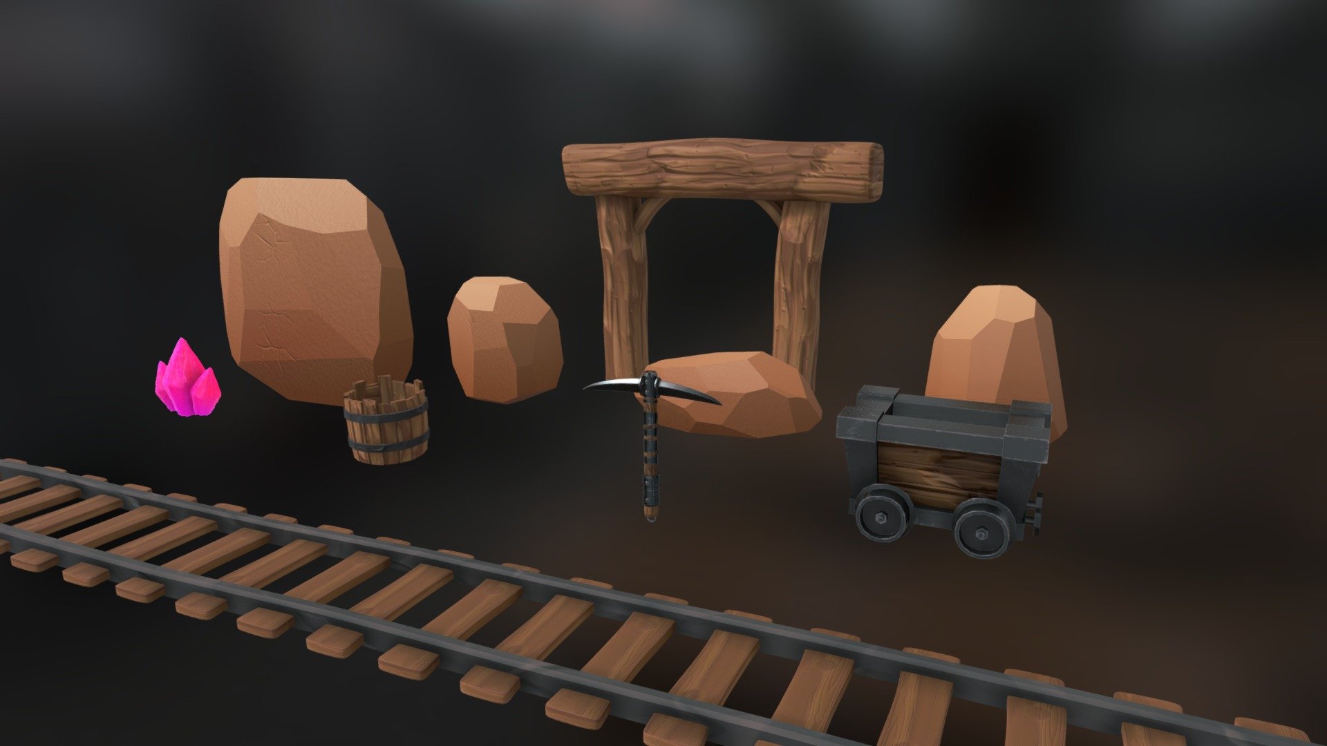 Stylized Mine Asset Pack - Buy Royalty Free 3D model by Yorus01 ...