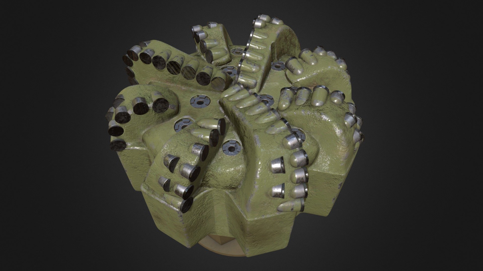 Drill bit PDC 155.6 bt 416 - 3D model by Sibintek [7200fa0] - Sketchfab