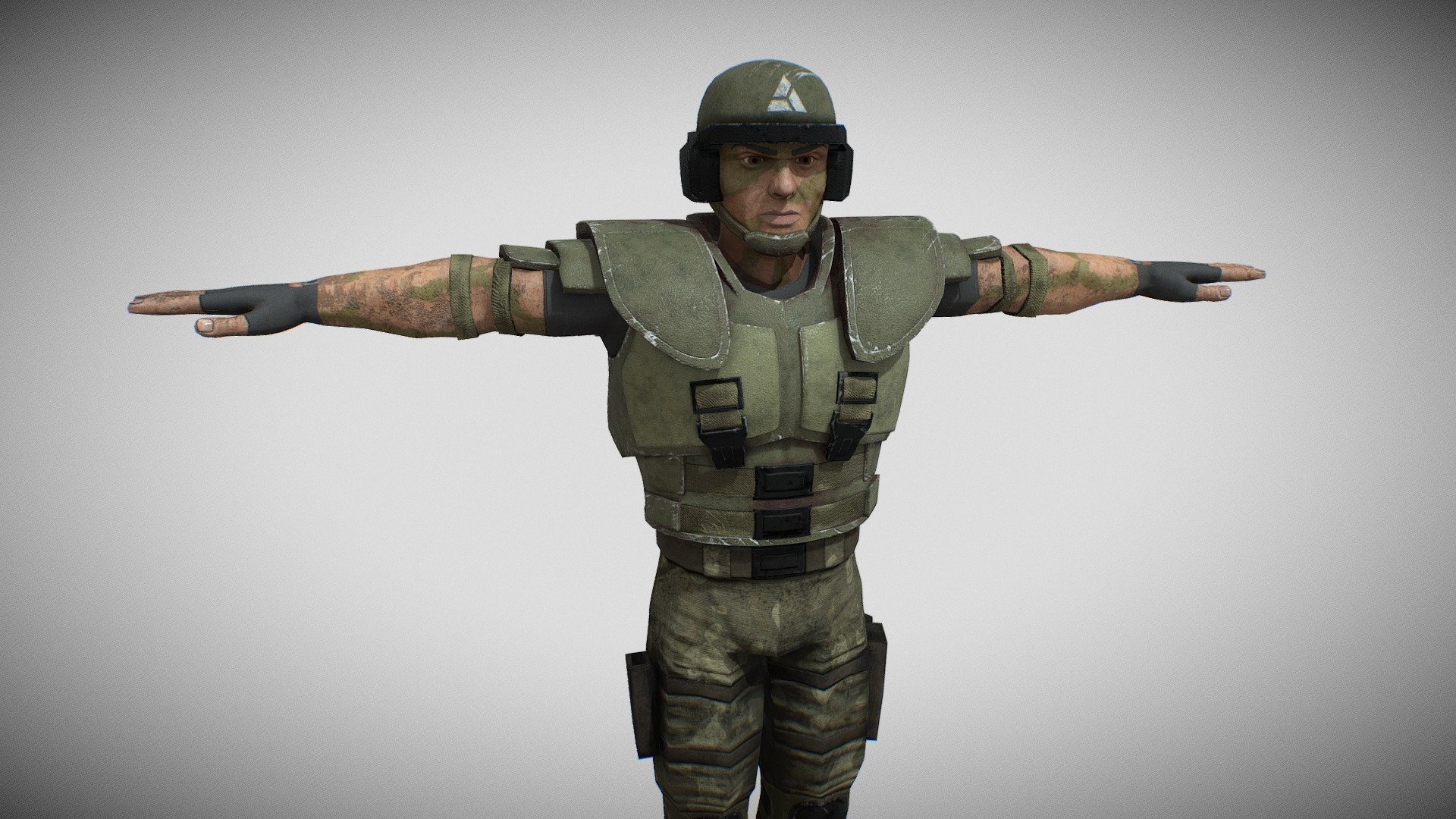 Low poly soldier - 3D model by Yannakis [720172e] - Sketchfab