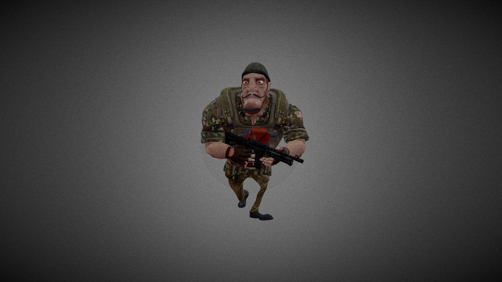 Soldier363 Alert Walk With Big Gun Final - 3D model by BeyondMotion ...