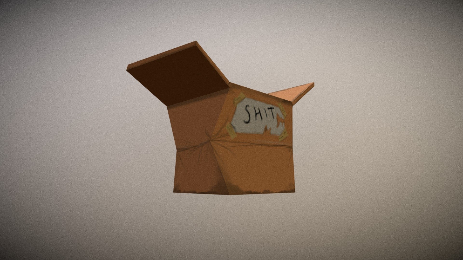 Low Poly texture painted beaten box - 3D model by binaryferret [7206283 ...