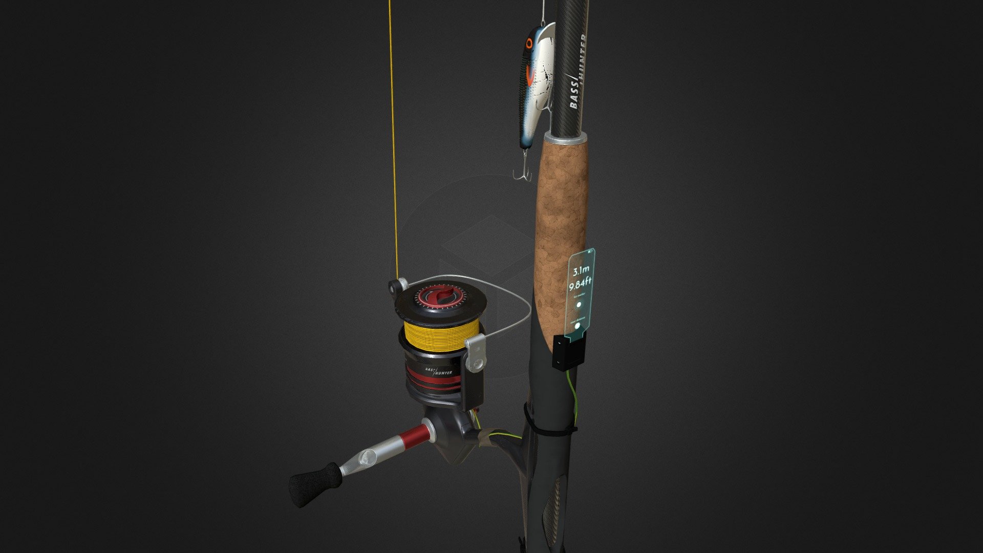 Fishing rod high tech - 3D model by jrous [7206a5d] - Sketchfab